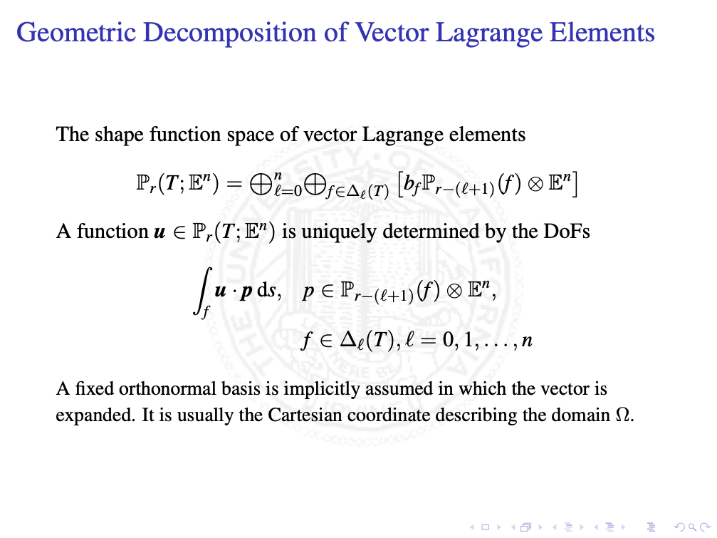 Geometric Decomposition of H(div) Finite Element - CAMtips