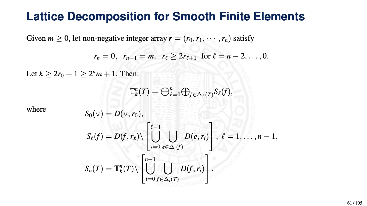 Chapter 3: Geometric Decomposition of Smooth Finite Elements - CAMtips