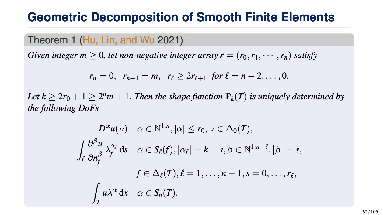 Chapter 3: Geometric Decomposition of Smooth Finite Elements - CAMtips